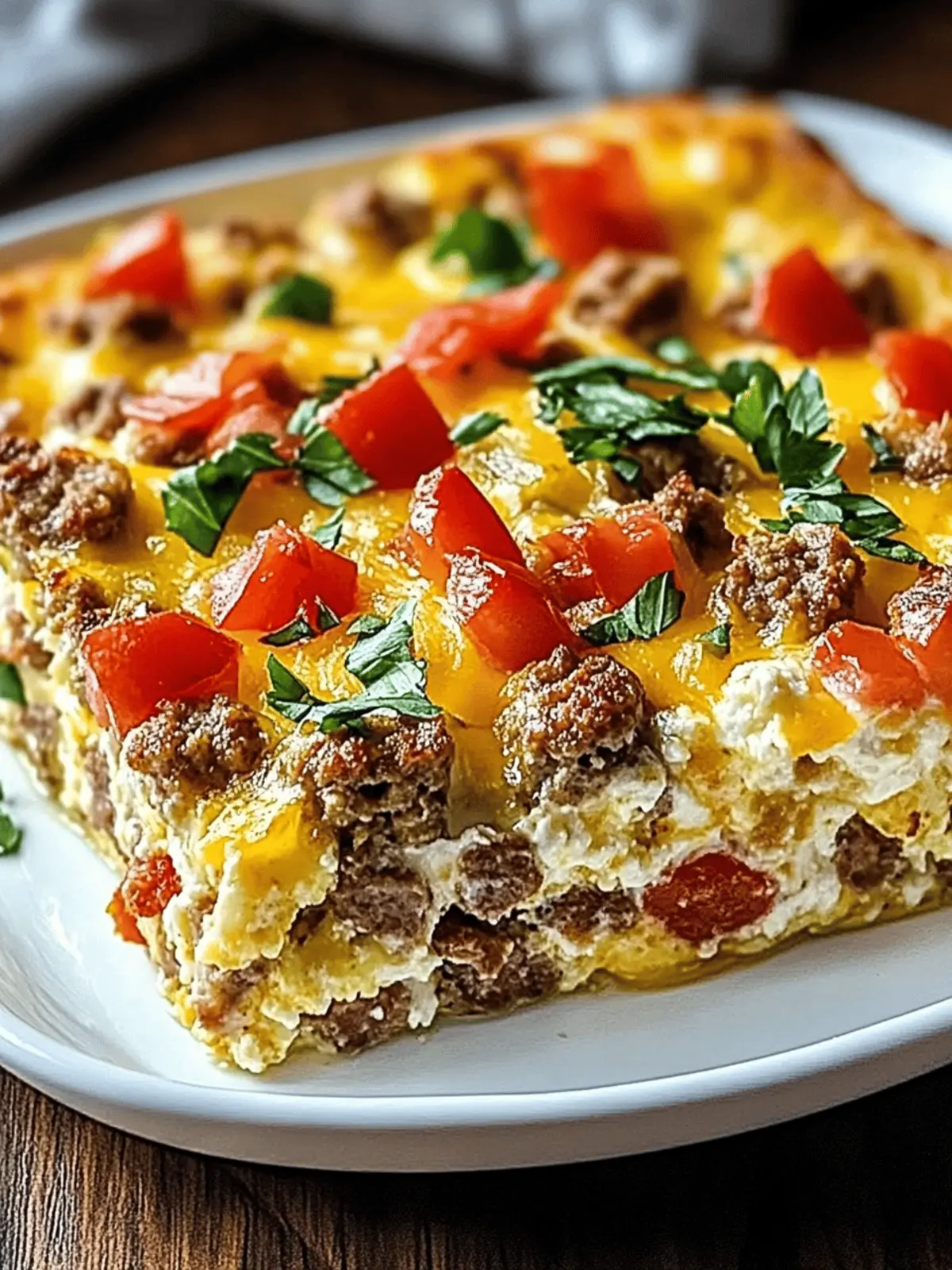 Ultimate High-Protein Cottage Cheese & Turkey Sausage Casserole