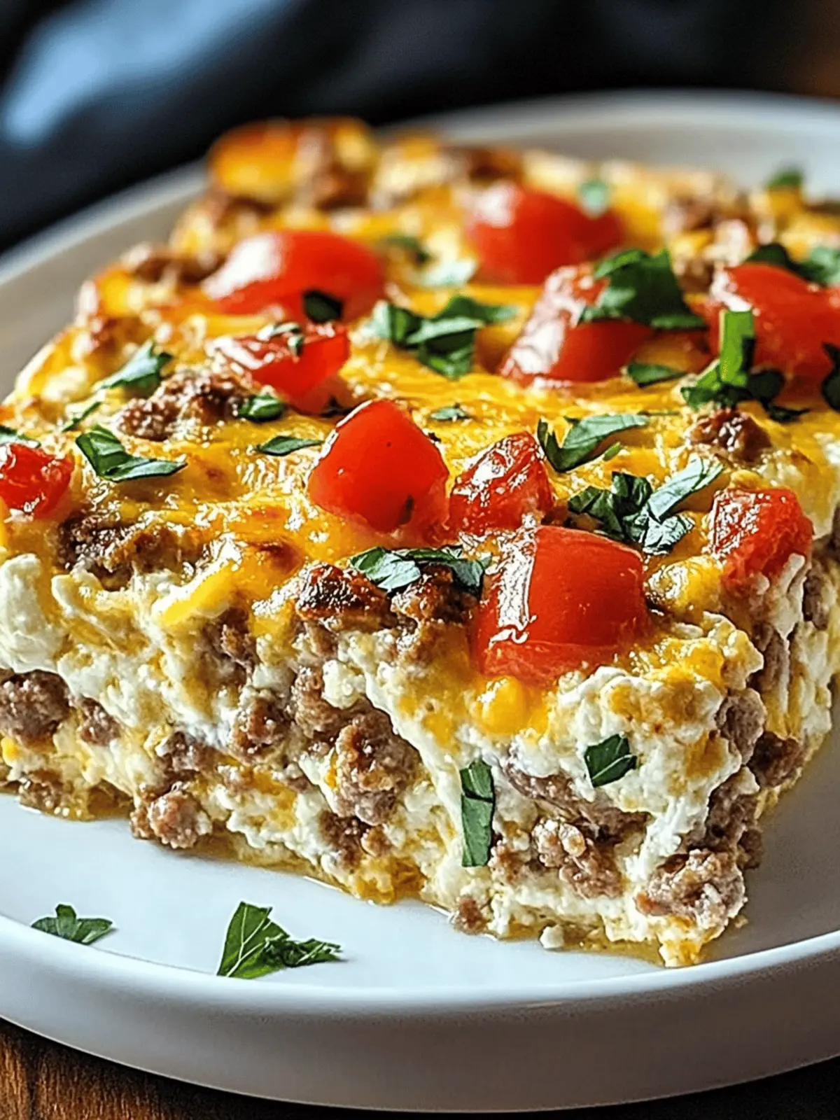 Ultimate High-Protein Cottage Cheese & Turkey Sausage Casserole