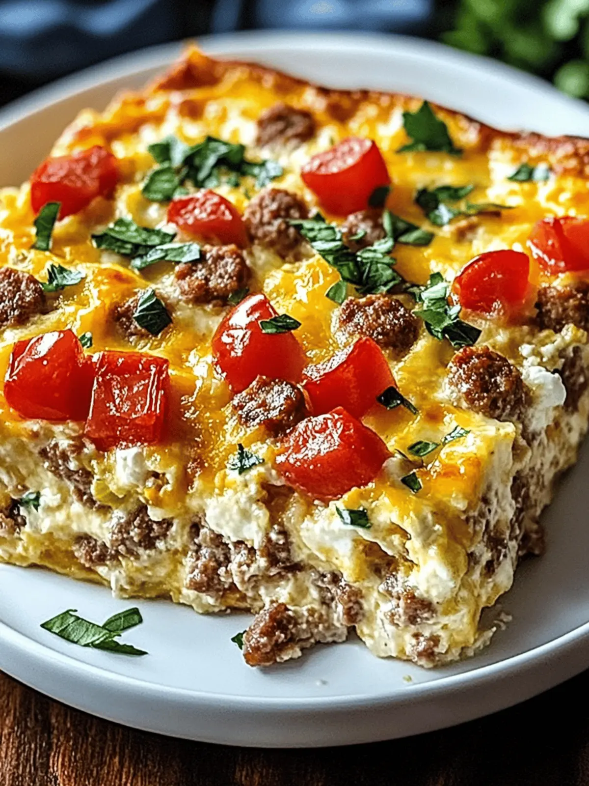 Ultimate High-Protein Cottage Cheese & Turkey Sausage Casserole