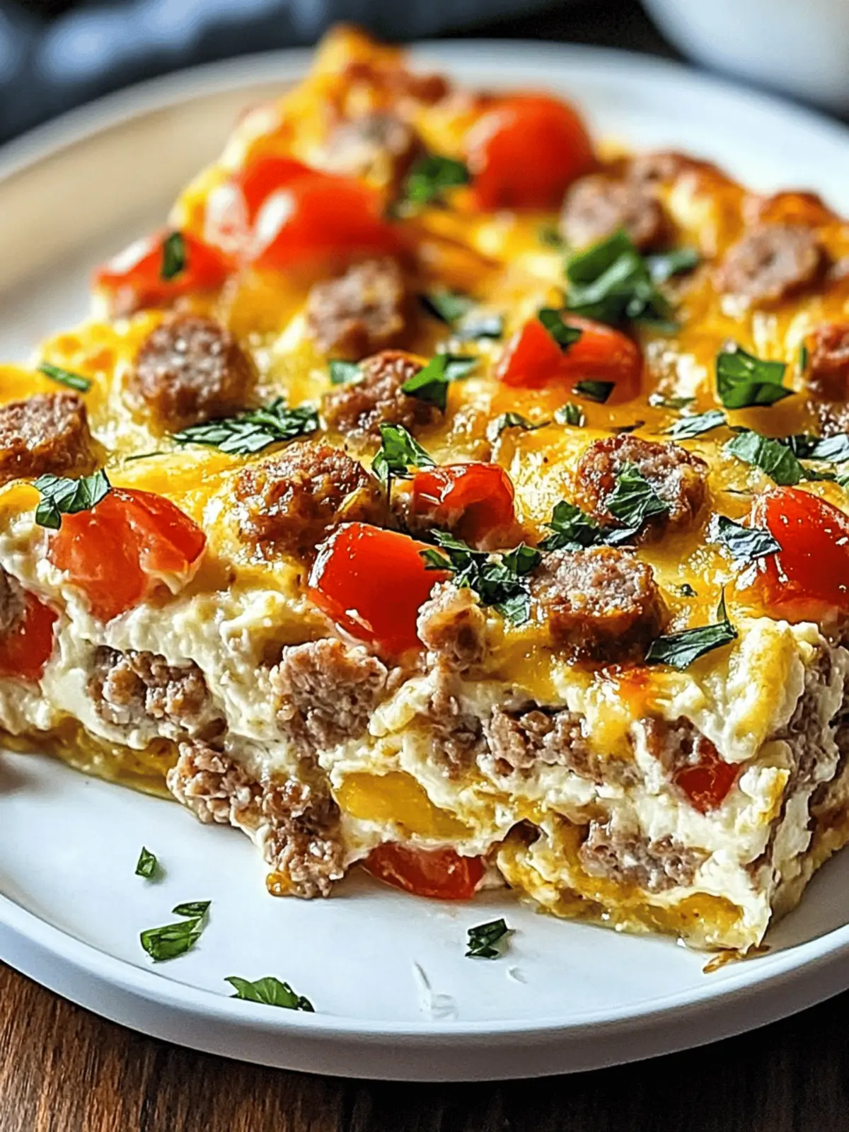 Ultimate High-Protein Cottage Cheese & Turkey Sausage Casserole