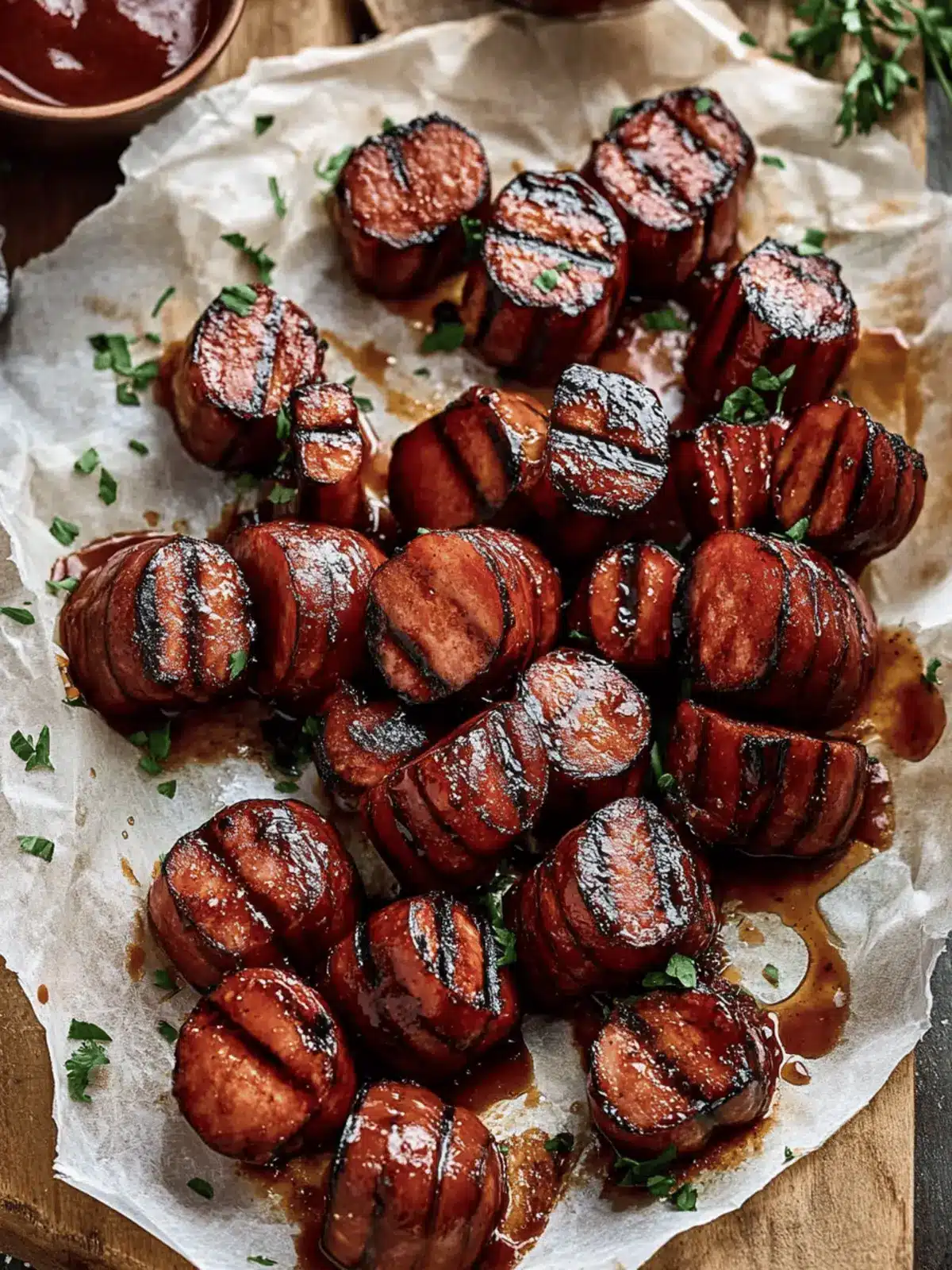 Irresistible Maple BBQ Hasselback Kielbasa Bites Recipe