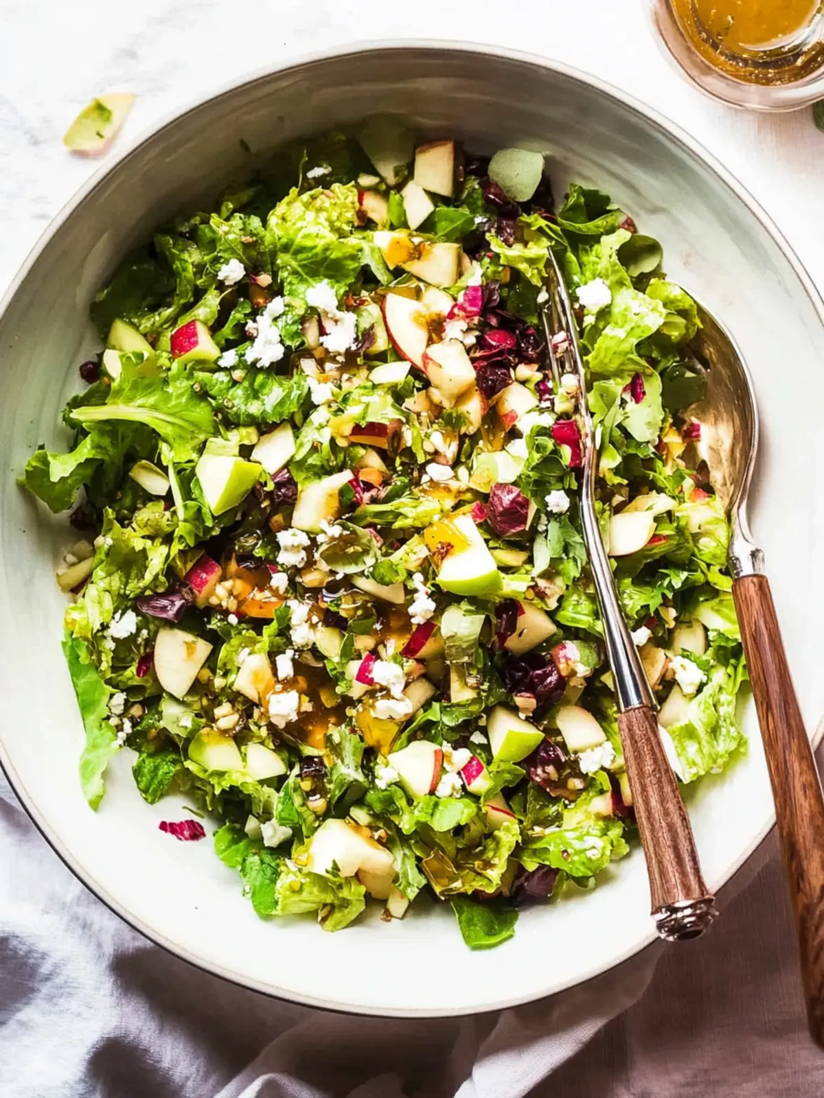 Ultimate Fall Green Salad with Honey Apple Cider Dressing