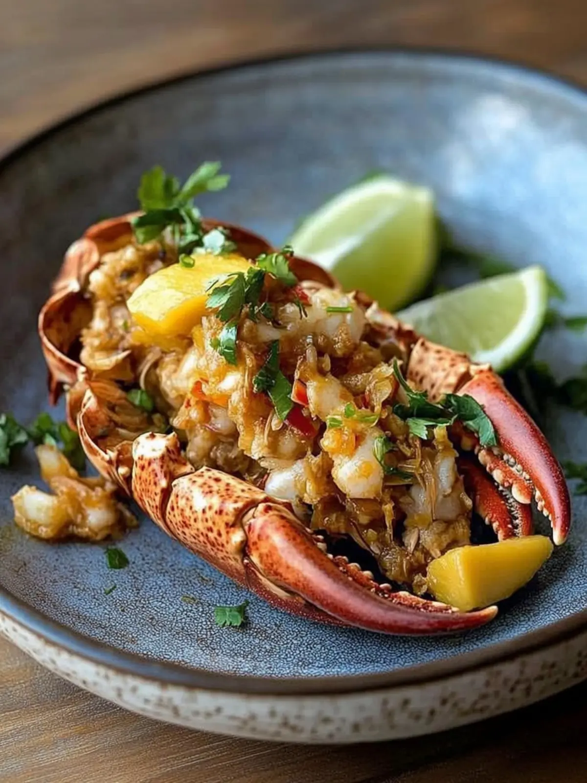 Ultimate Smoked Tom Yum Lobster with Delicious Mango Salad