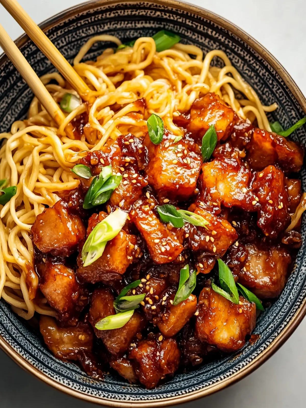 Ultimate Crispy Pork with Saucy Spicy Noodles - Deliciously Quick