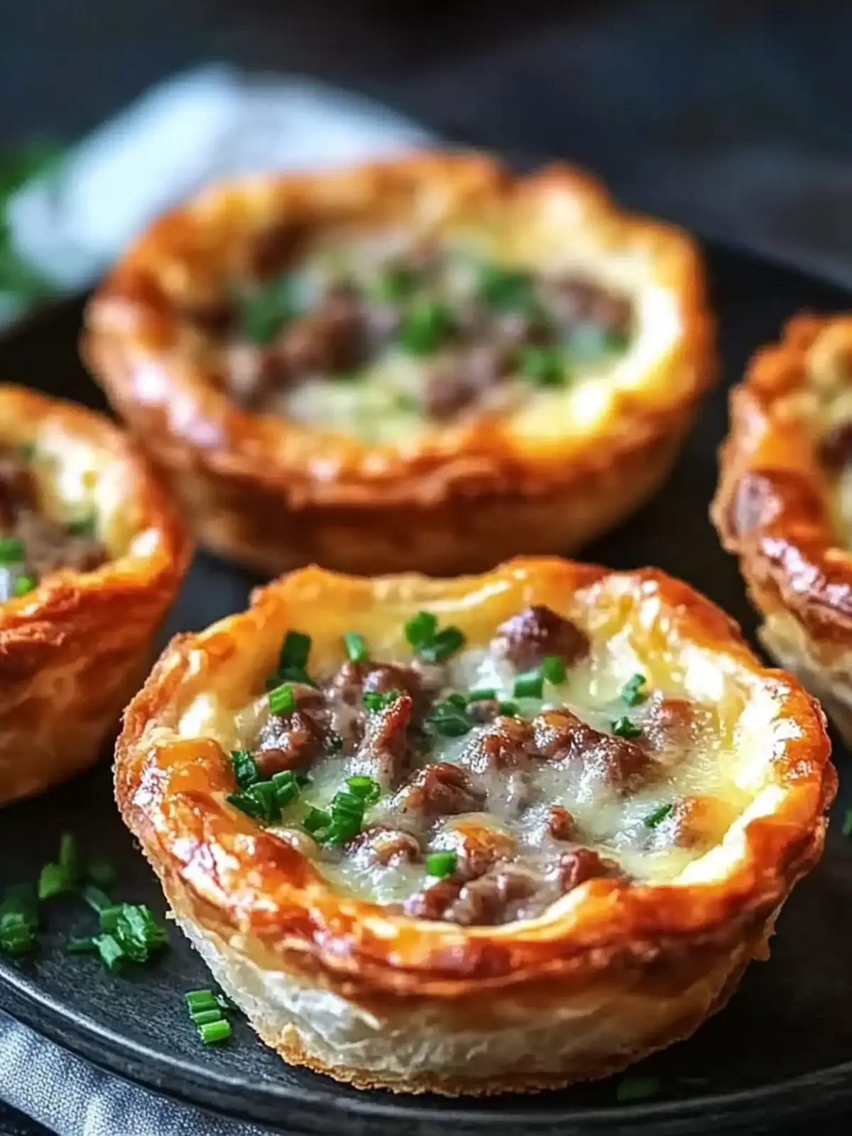 Ultimate Beef and Cheddar Tartlets with Chives – Deliciously Cozy