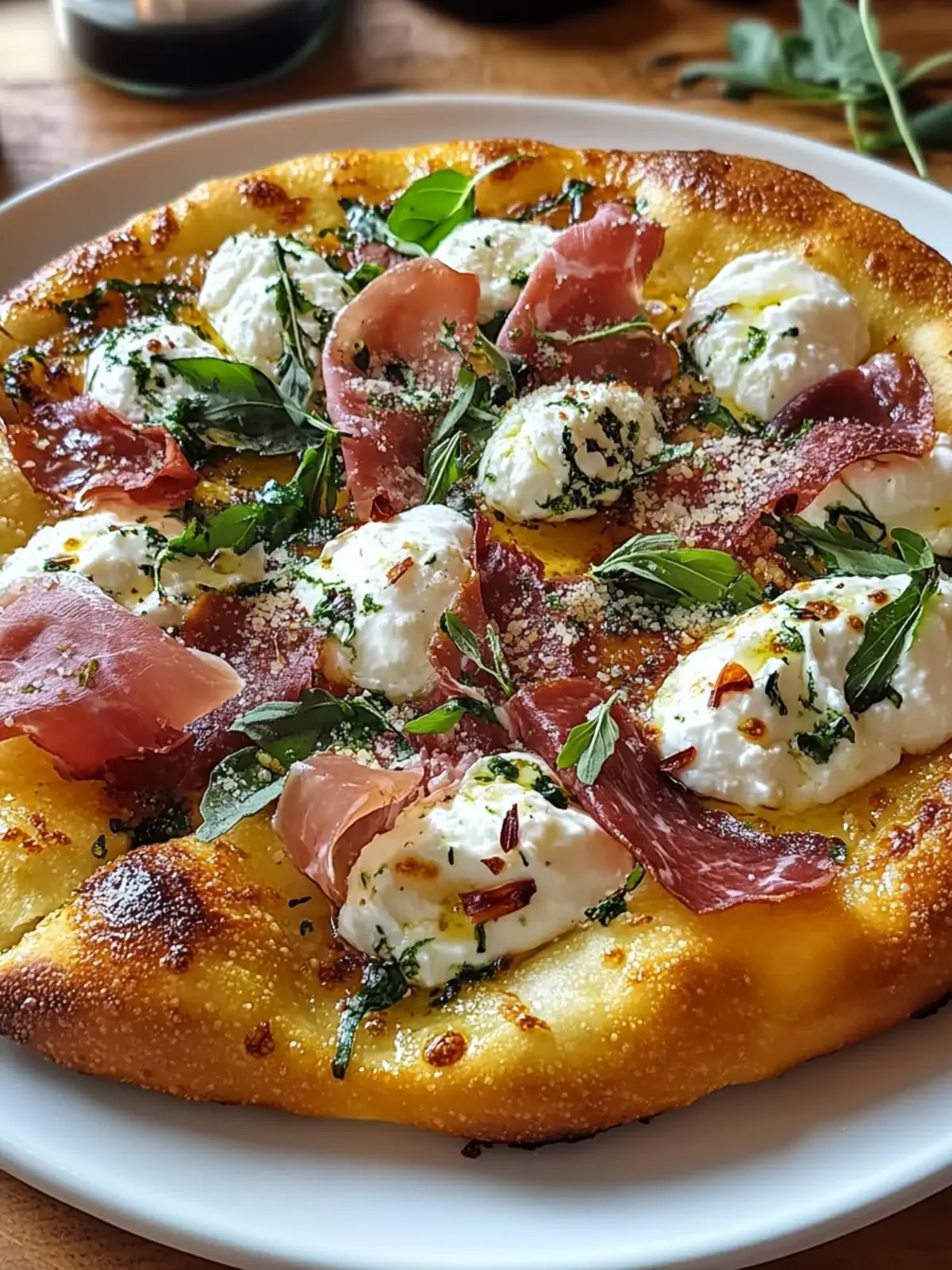 Delicious Prosciutto and Honey Burrata Pizza in 27 Minutes
