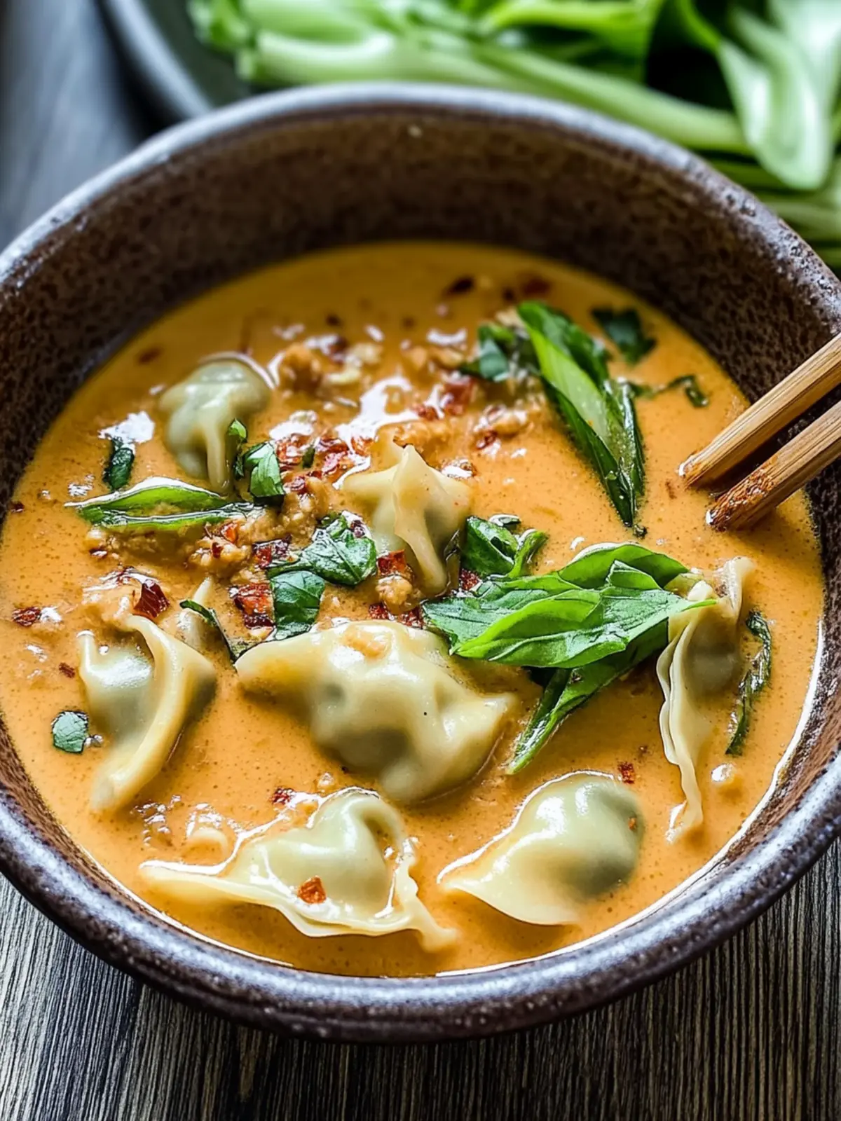 Irresistible Thai Red Curry Wonton Soup Recipe in 30 Minutes