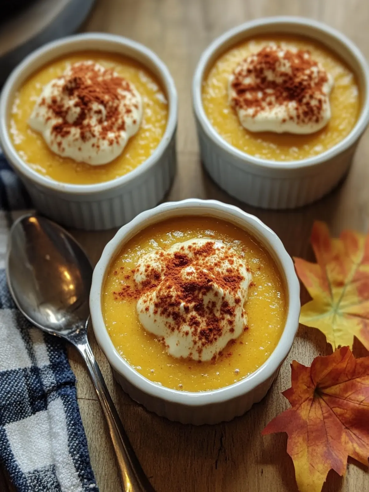 Irresistible Luscious Maple Pumpkin Custard Pots for Fall
