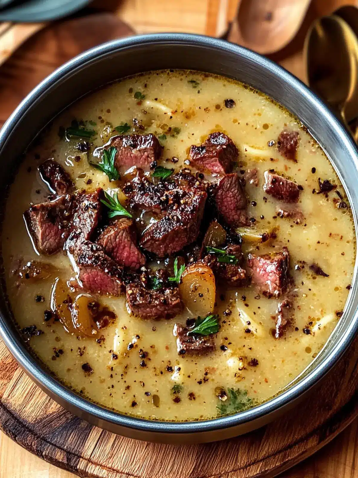 Steak Au Poivre Soup