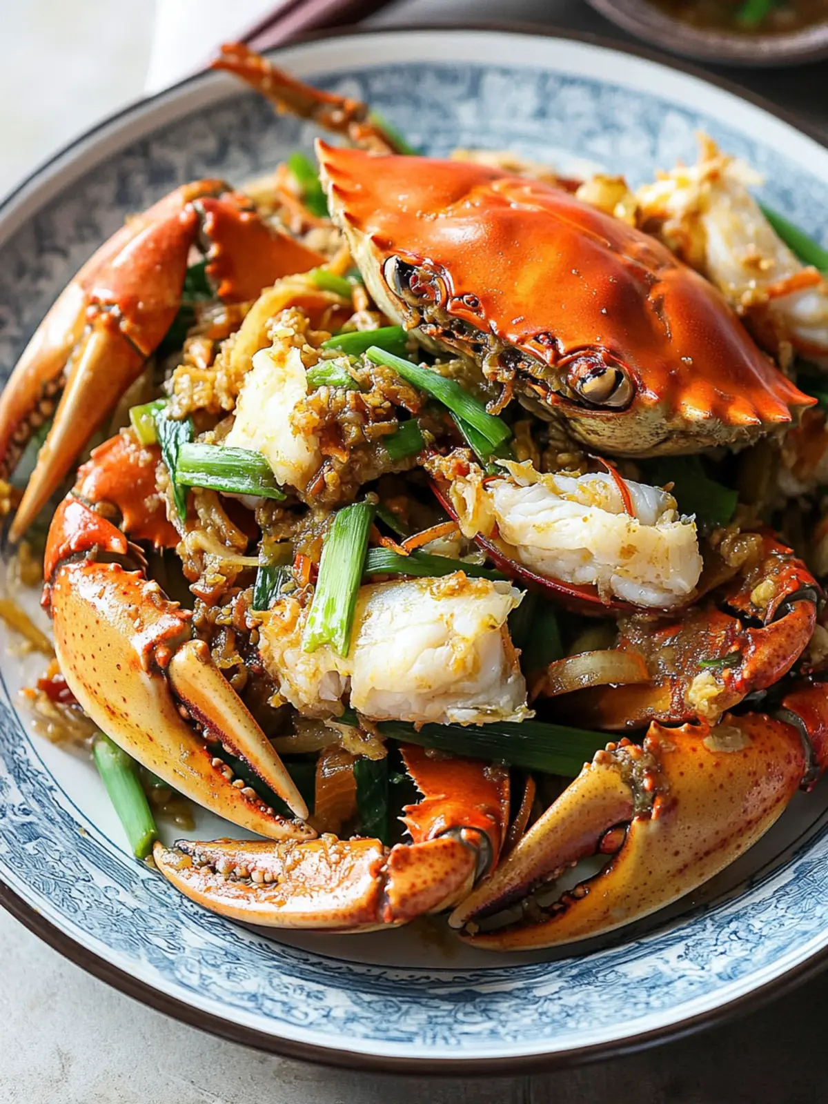 Irresistible Stir-fried Crab with Ginger and Scallion Recipe
