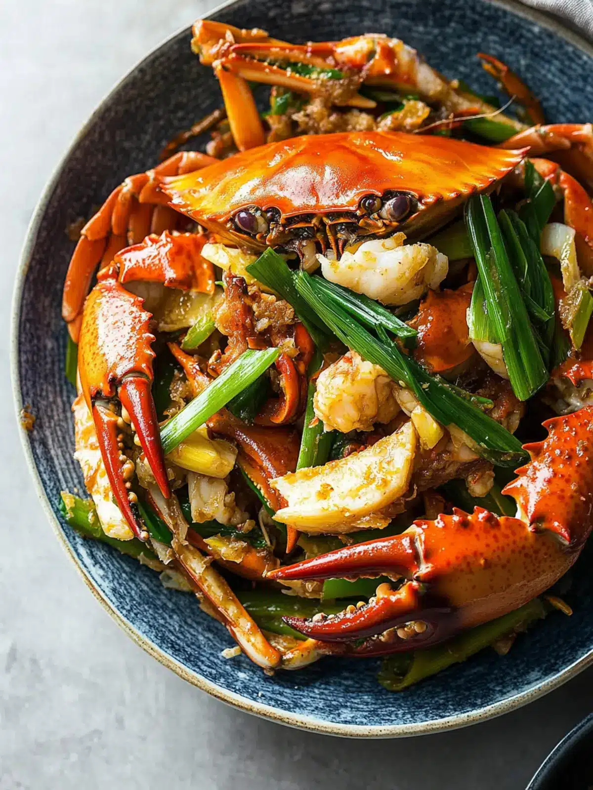 Irresistible Stir-fried Crab with Ginger and Scallion Recipe