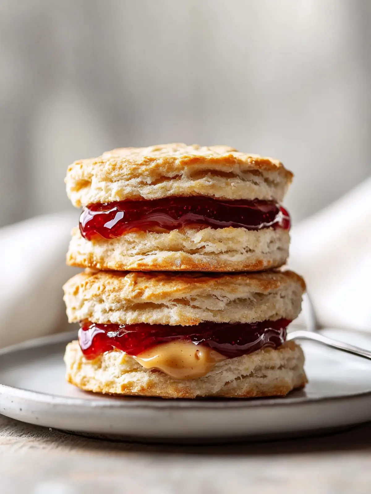 Easy Peanut Butter and Jelly Biscuit Sandwiches Recipe