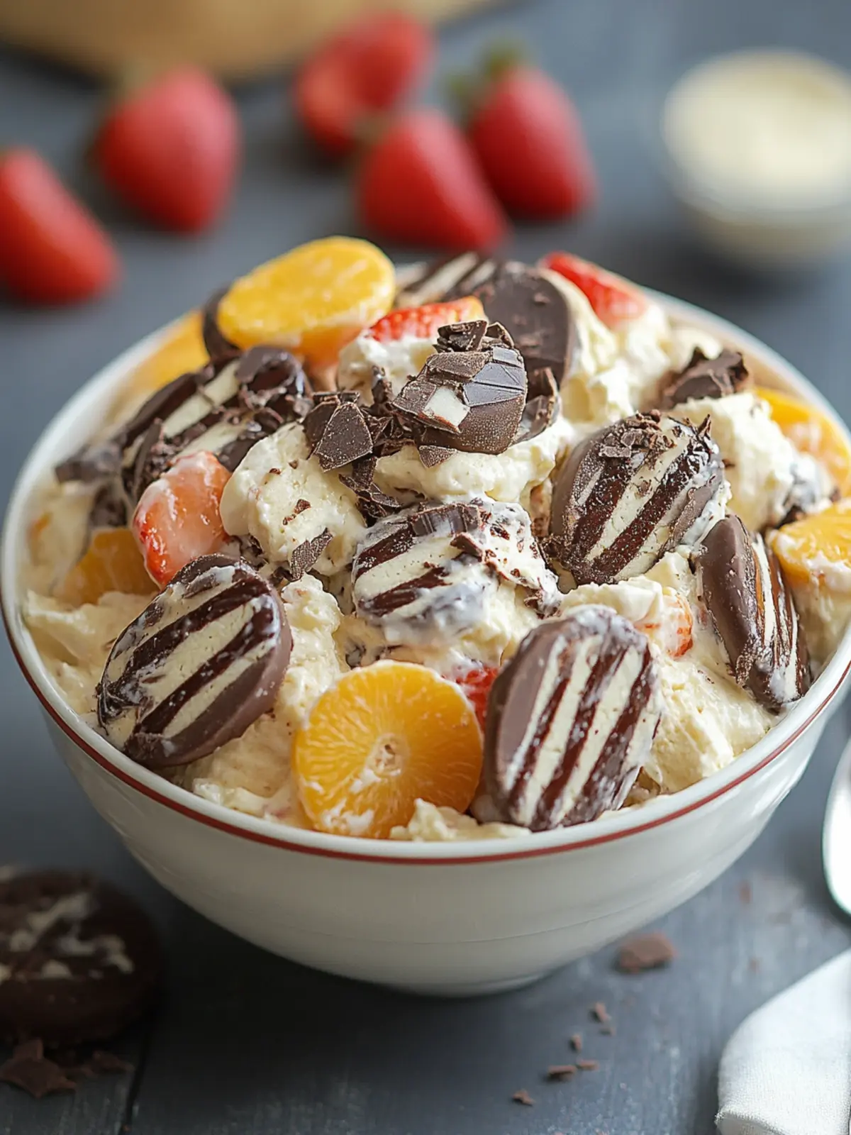 Easy Cookie Salad with Fudge Stripe Cookies: A Delicious Treat