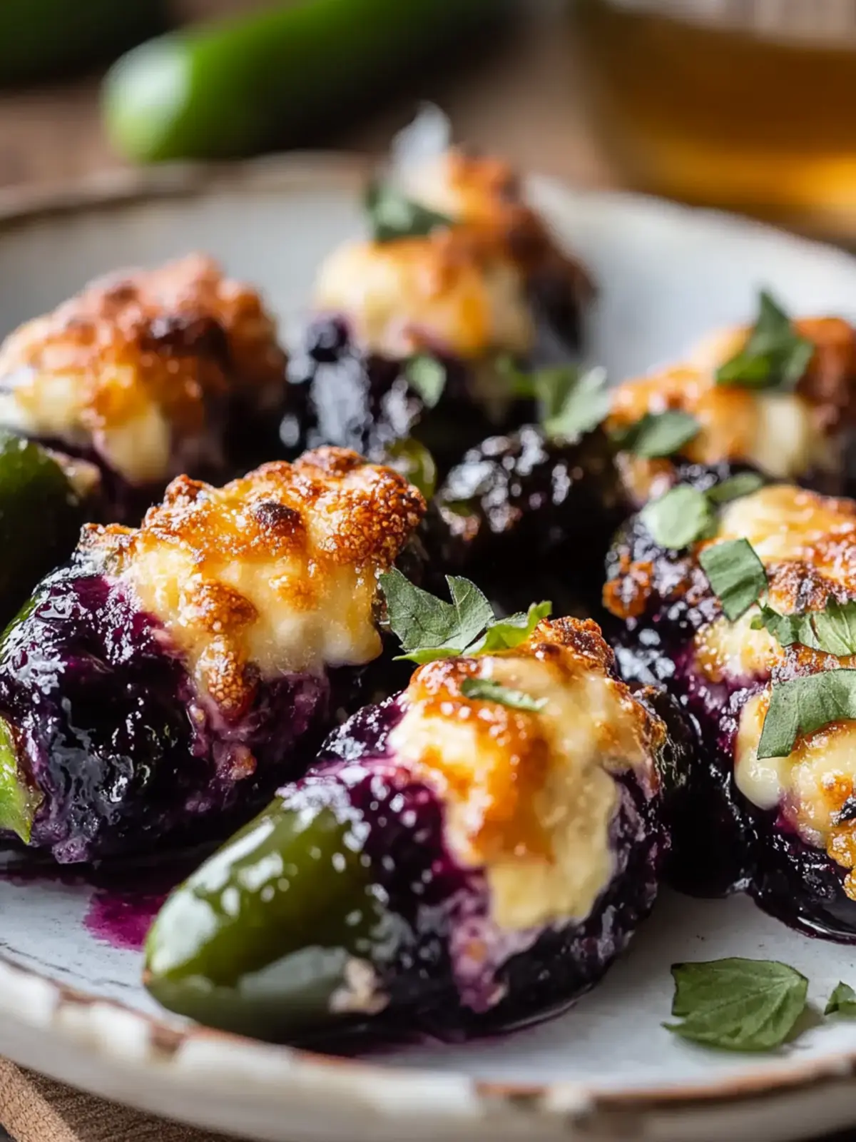 Blueberry Brie Jalapeño Poppers: Irresistible Sweet-Spicy Treats