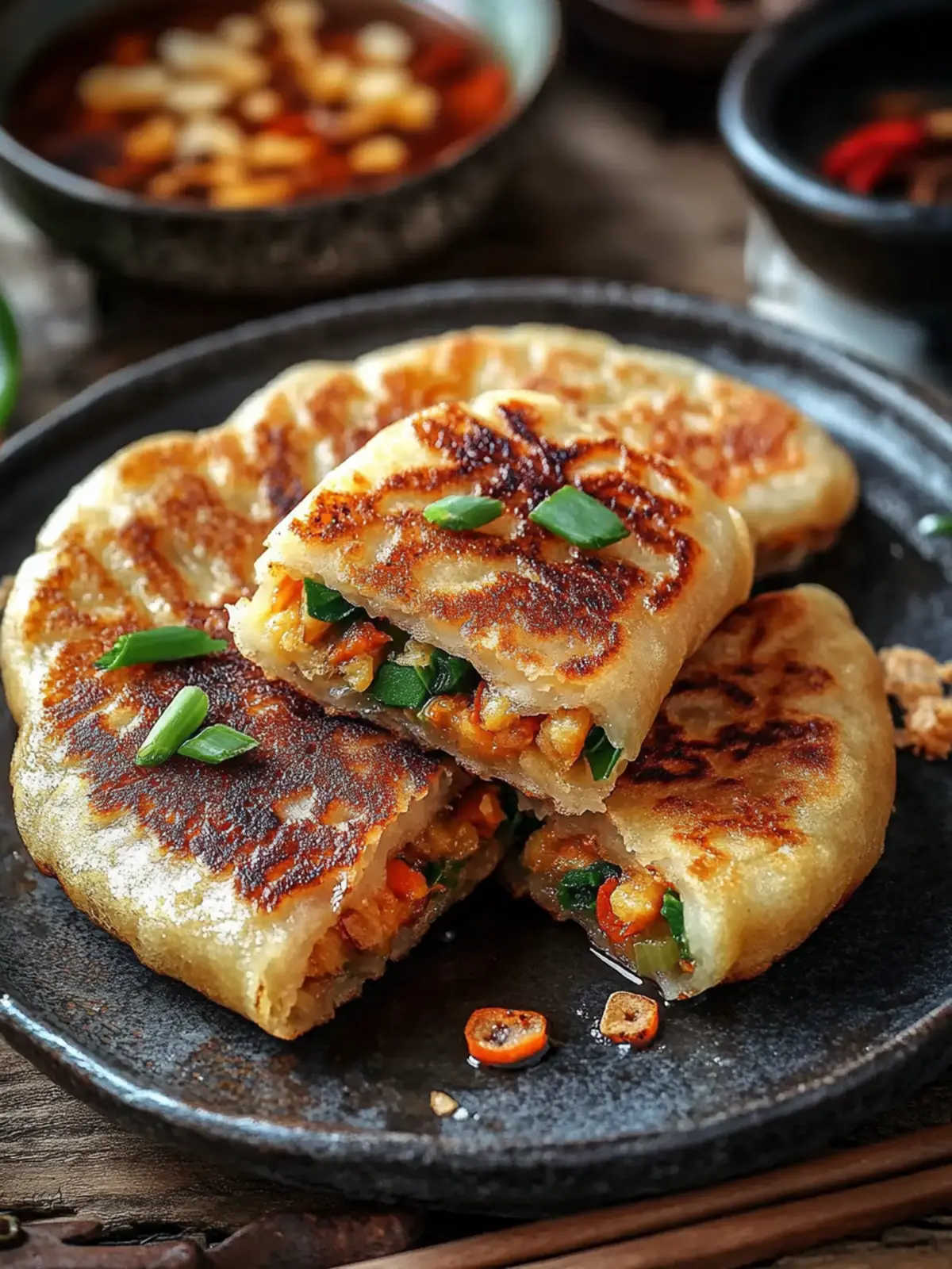 Ultimate Chinese-Style Savoury Stuffed Pancakes – Deliciously Vegan