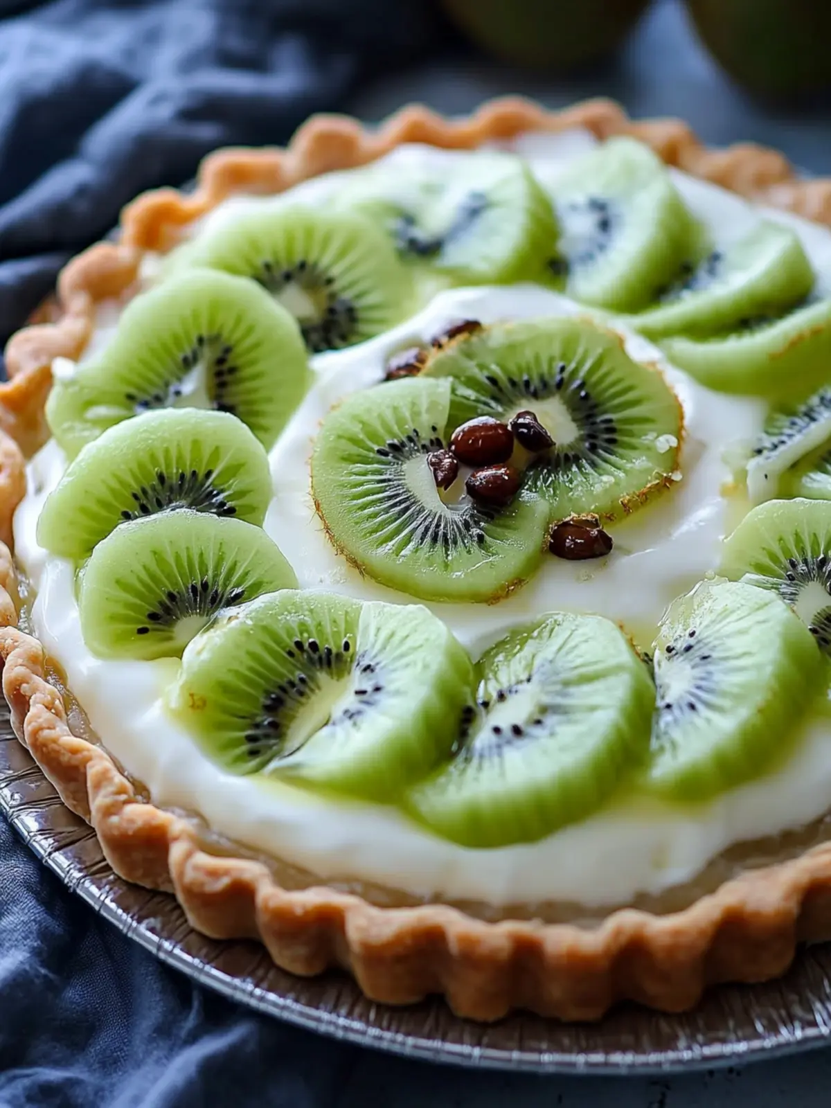 Delightful Healthy Breakfast Pie with Yogurt and Kiwi Bliss
