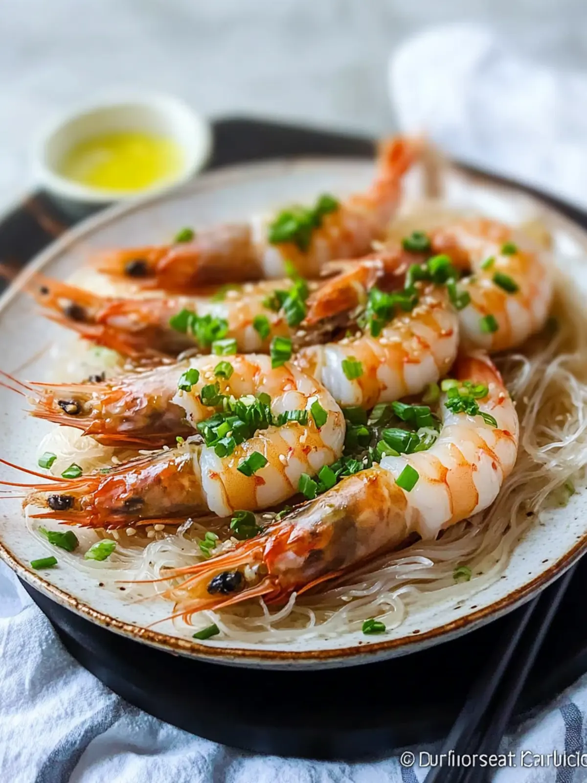 Irresistible Steamed Garlic Prawns with Vermicelli Noodles Delight