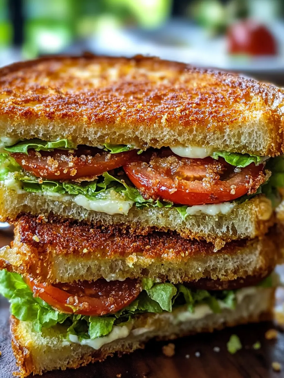 Ultimate Crunchy Fried Green Tomato BLT Sandwich - Deliciously Southern