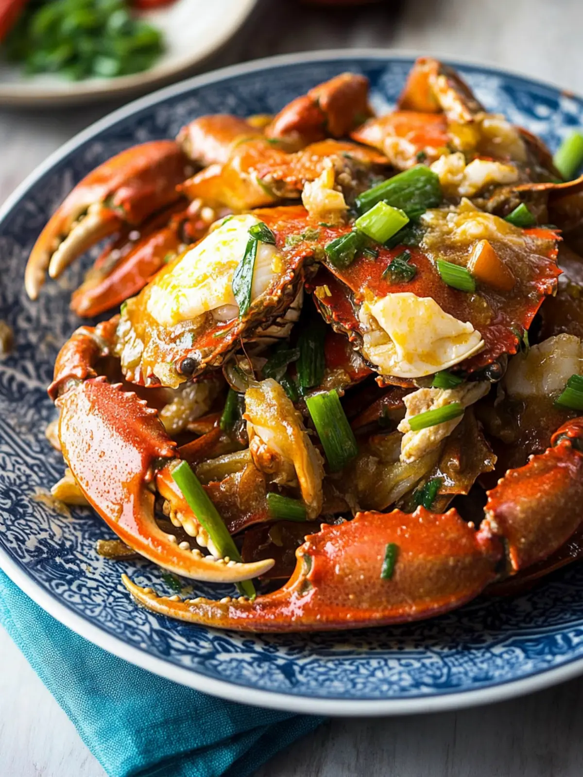 Irresistible Stir-fried Crab with Ginger and Scallion Recipe