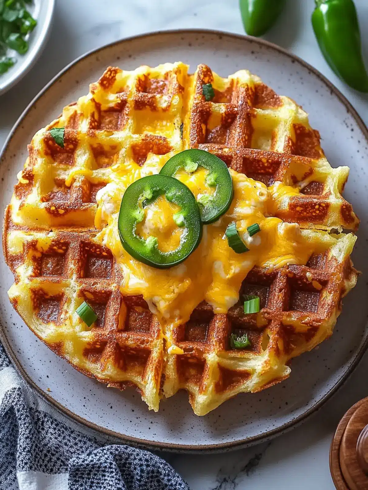 Deliciously Easy Jalapeño Cheddar Chaffle Recipe