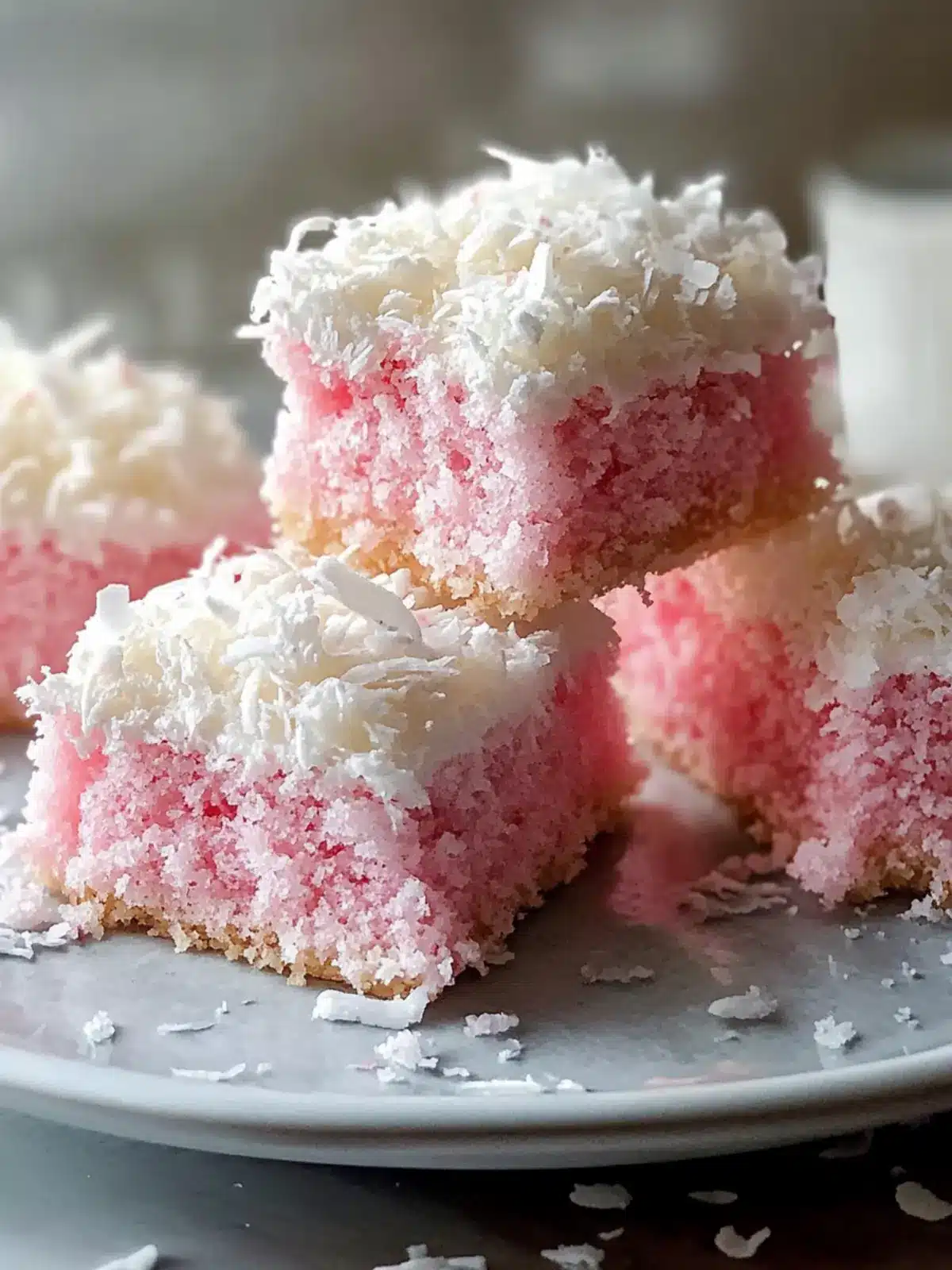 Easy Pink Coconut Snowball Cake Bars – Deliciously Irresistible