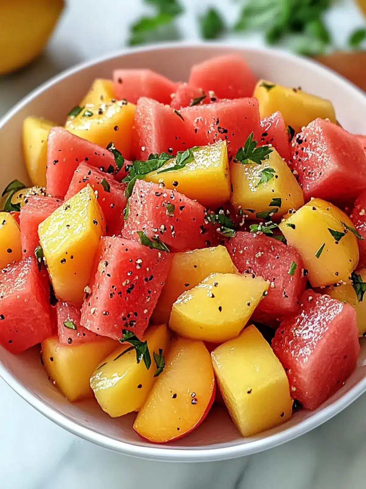 Delicious Peach Watermelon Salad Recipe for Summer Bliss