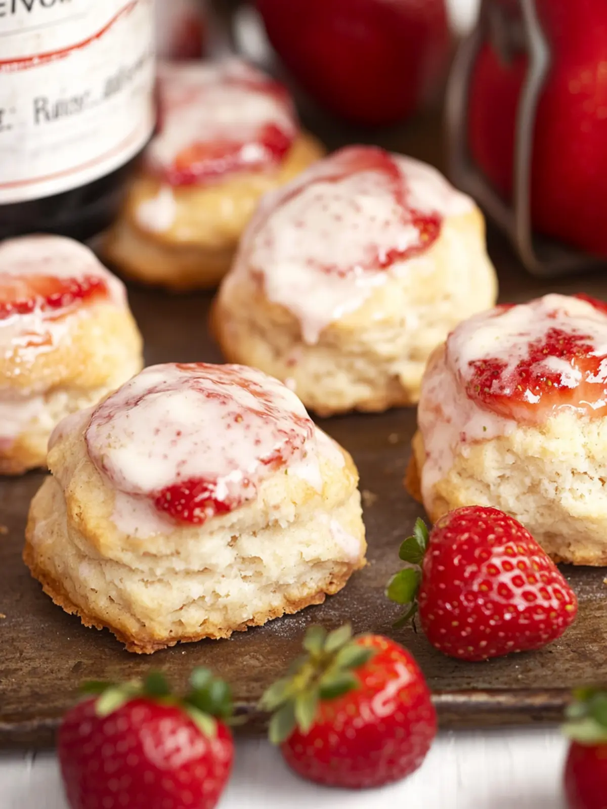 Irresistible Fresh Strawberry Biscuits with Easy Glaze