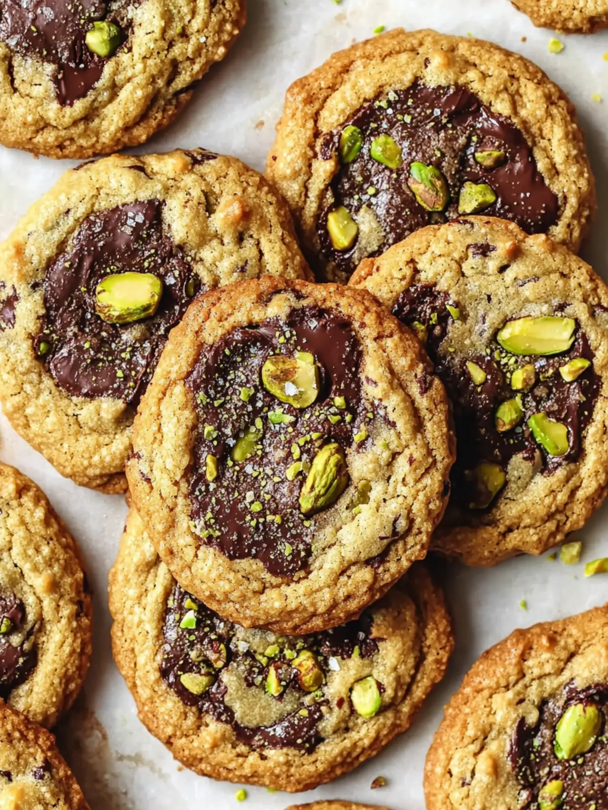 Irresistible Salted Pistachio Chocolate Chunk Cookies Delight