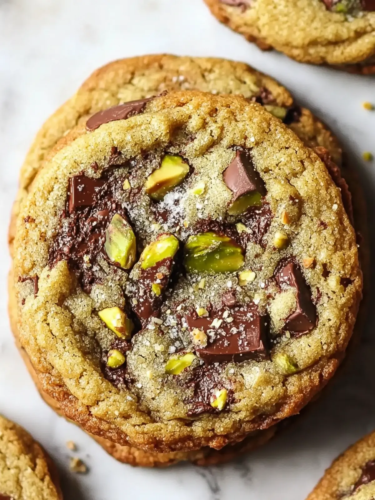 Irresistible Salted Pistachio Chocolate Chunk Cookies Delight