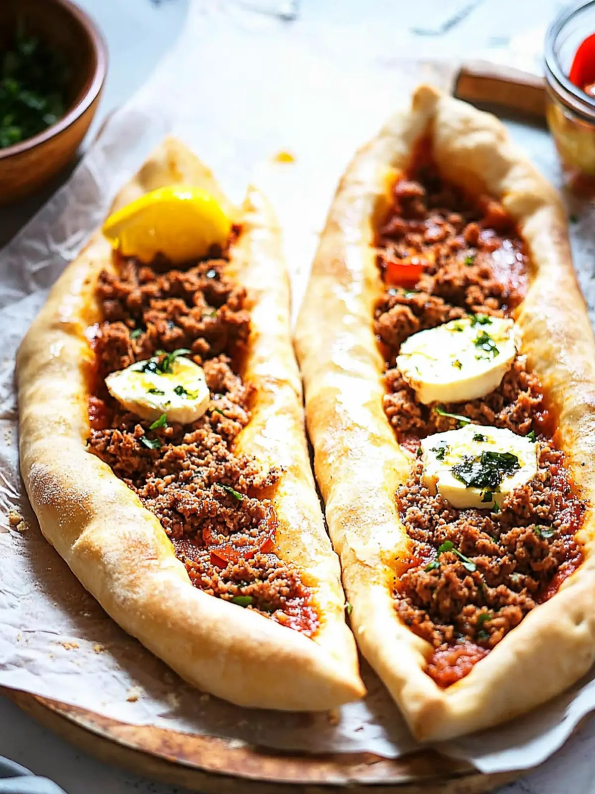 Delicious Turkish Pide (Minced Meat and Cheese) Recipe Awaits